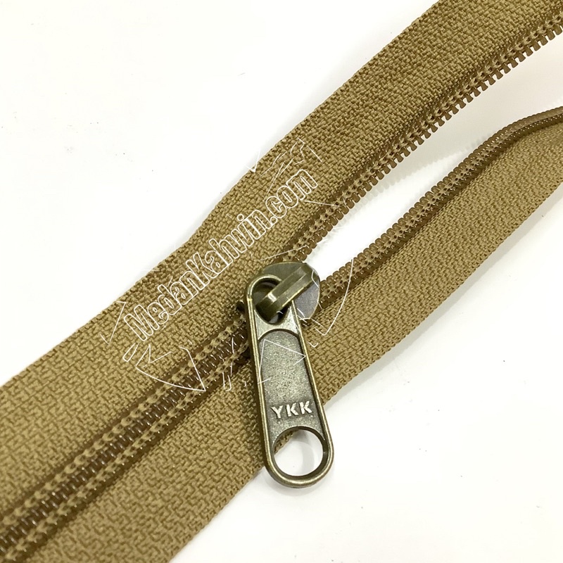 #BJ202005 (meter) Zip Potong YKK Nylon Saiz #5 YKK Zipper dgn Kepala Zipper Head @ 37 Pilihan ...