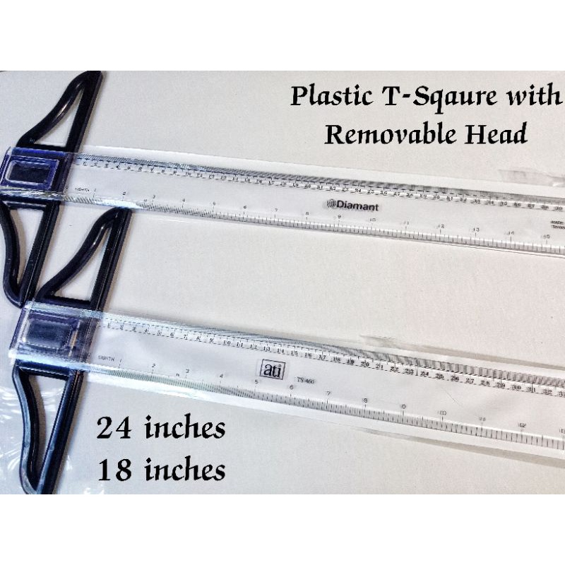 Plastic T-Square with Removable Head, 18 inches and 24 inches | Shopee ...