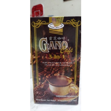 Kopi Gano Excel 3 in 1 cafe kopi pracampur ganoderma premix coffee kopi ...