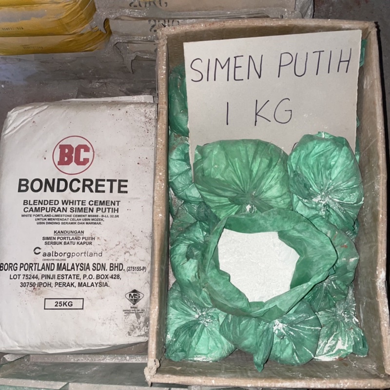 【READY STOCK】1KG White Cement / Simen Putih / 白灰粉 | Shopee Malaysia
