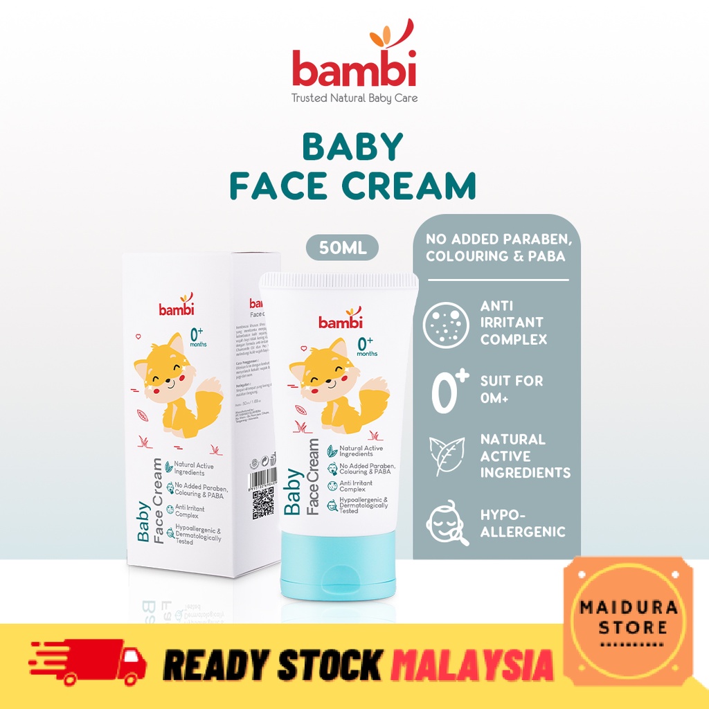 BAMBI Baby Face Cream | Krim Muka Bayi | Shopee Malaysia