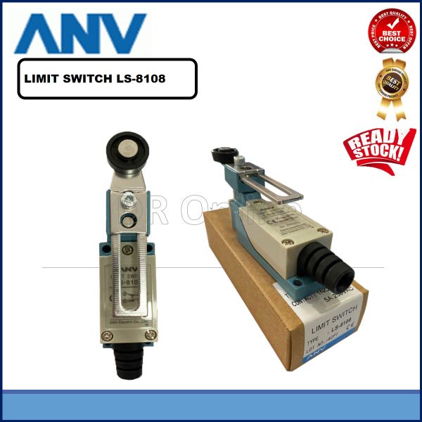 ANV LIMIT SWITCH LS-8108 ADJUSTABLE PLASTIC ROLLER ARM, (ANV-LS-8108) | Shopee Malaysia