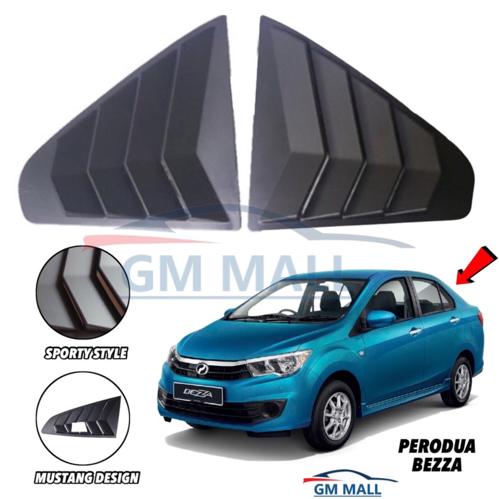 MUSTANG REAR TRIANGLE WINDOW LOUVER COVER Wira Myvi Myvi New Axia Alza ...