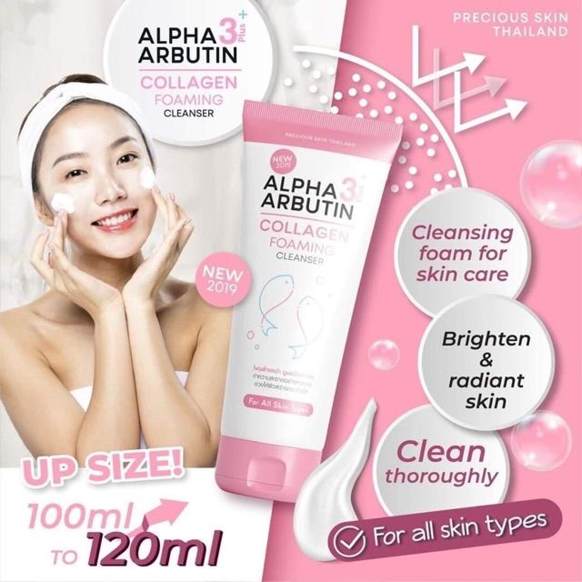 ALPHA ARBUTIN 3+ COLLAGEN FOAMING Cleanser 120ml For All Skin Type | Shopee Malaysia
