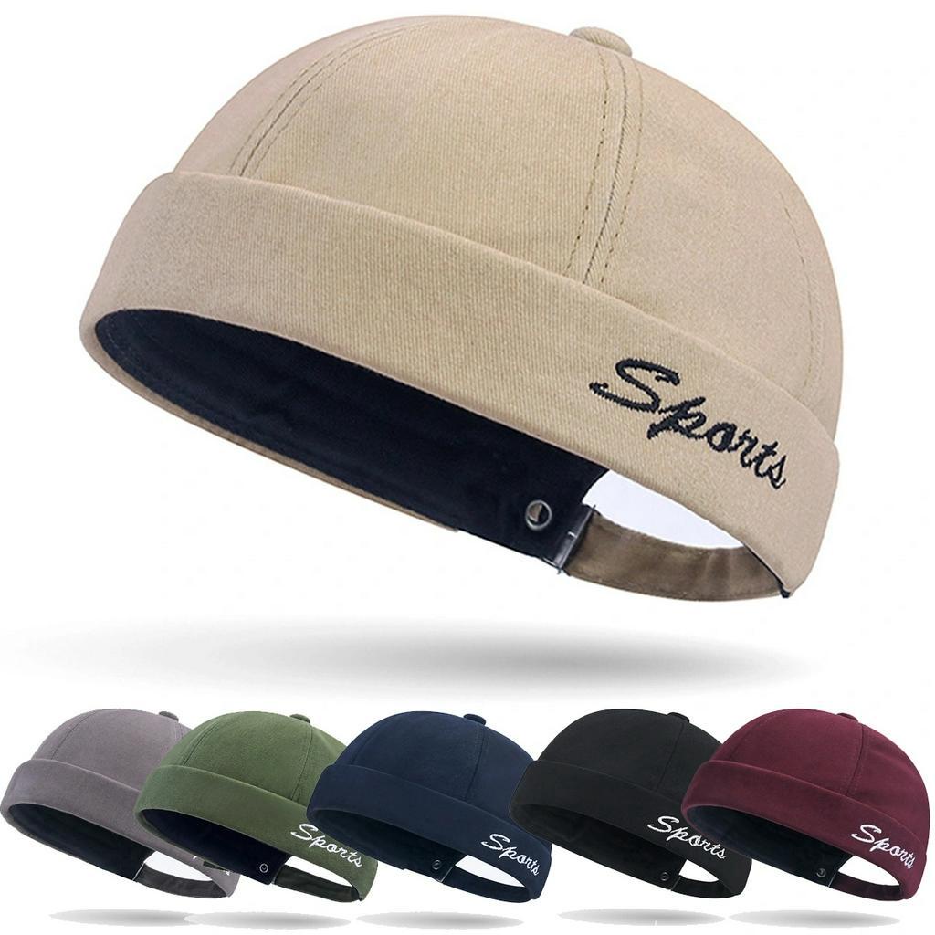 Retro landlord hat hip hop melon skin hat brimless hat embroidery ...