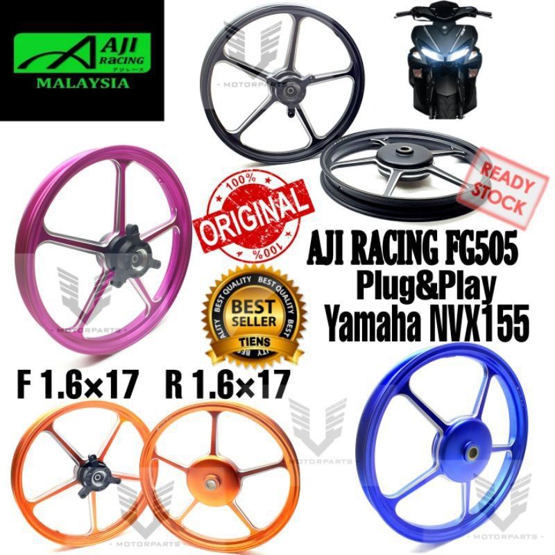 AJI Racing Yamaha NVX155 Aerox 155 fg505 forged rim sport rims 17 inch nvx lithuum wheel ...