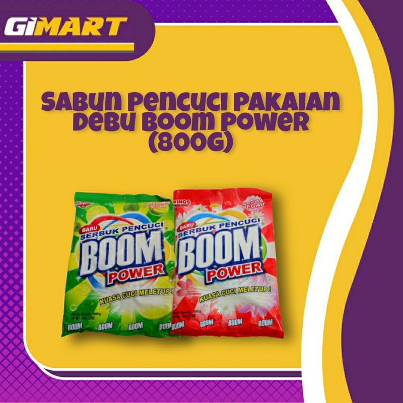 SABUN PENCUCI PAKAIAN DEBU BOOM POWER 800G | Shopee Malaysia