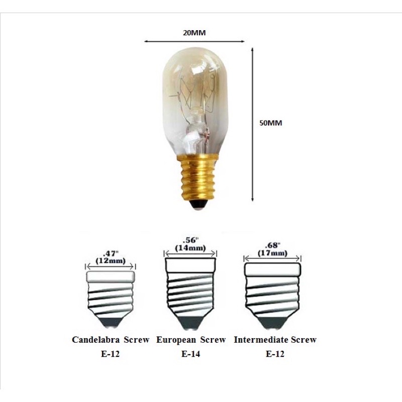 THL 15W Fridge Bulb Tubular Lamp E12 E14 E17 Chili BulbClear Red | Shopee Malaysia