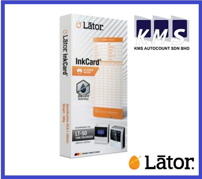 LATOR TIME RECORDER INK CARD For LT-50 50pc/Box - LT-50-INKCARD ...