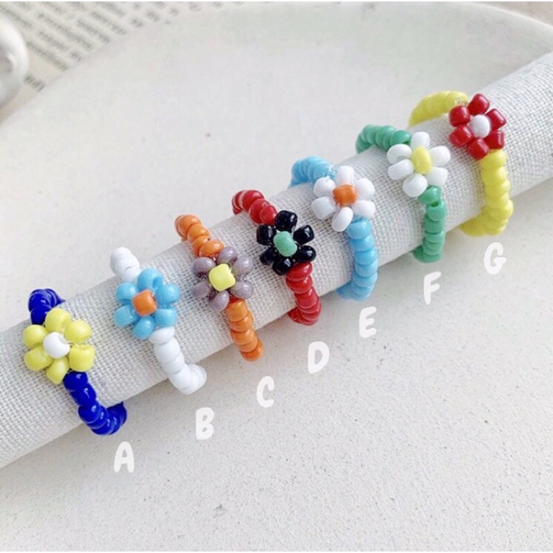(VOL 5) Bead Ring | Flower Bead Rings Custom | Shopee Malaysia