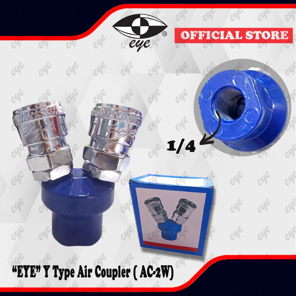 [ EYE ] 2 Way Multi Hose Coupler Fitting Coupling/ Y Type Air Quick ...