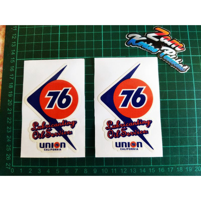 STICKERS 76 LUBRICANT OIL SERVICE STICKER PRINT LAMINATED PELEKAT MOTOR ...