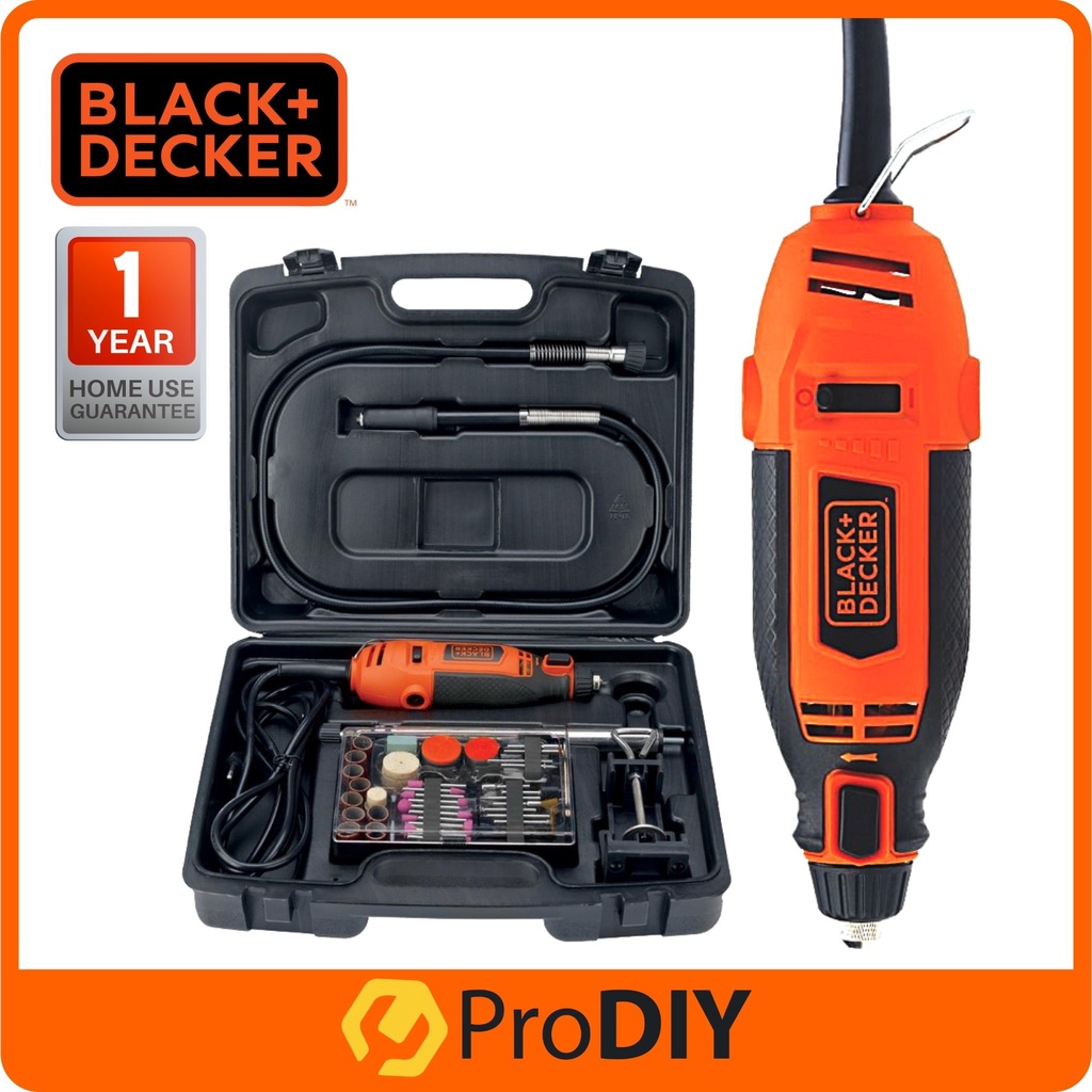 BLACK & DECKER RT18KA Rotary Tools With 114pcs Standard Accessories ...