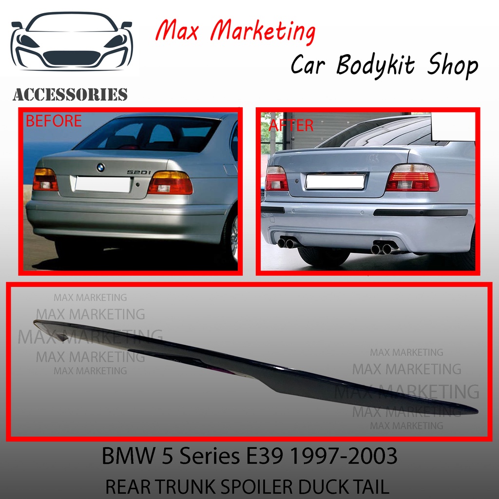 BMW 5 SERIES E39 1997-2003 REAR TRUNK SPOILER DUCK TAIL WITH PAINT ABS ...