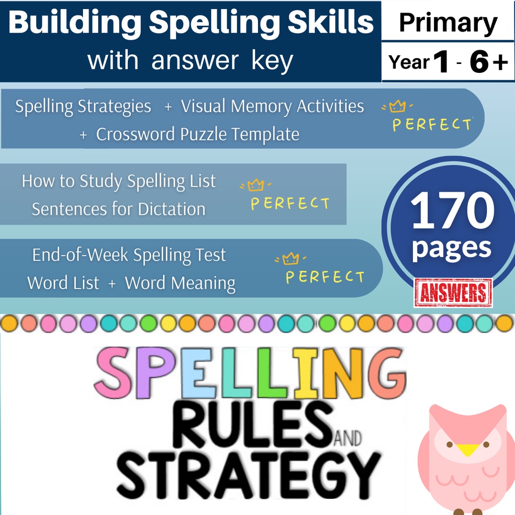 EM16 1️⃣ Building Spelling Skills Worksheet Year 1 - Year 6 With Answer ...