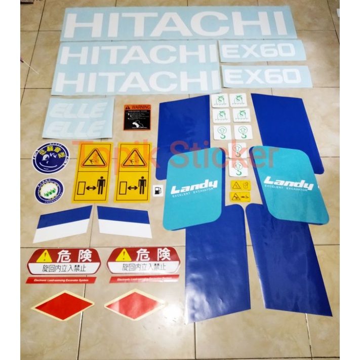 Hitachi LANDY EX60 Excavator Sticker, Heavy Equipment Decal | Shopee ...