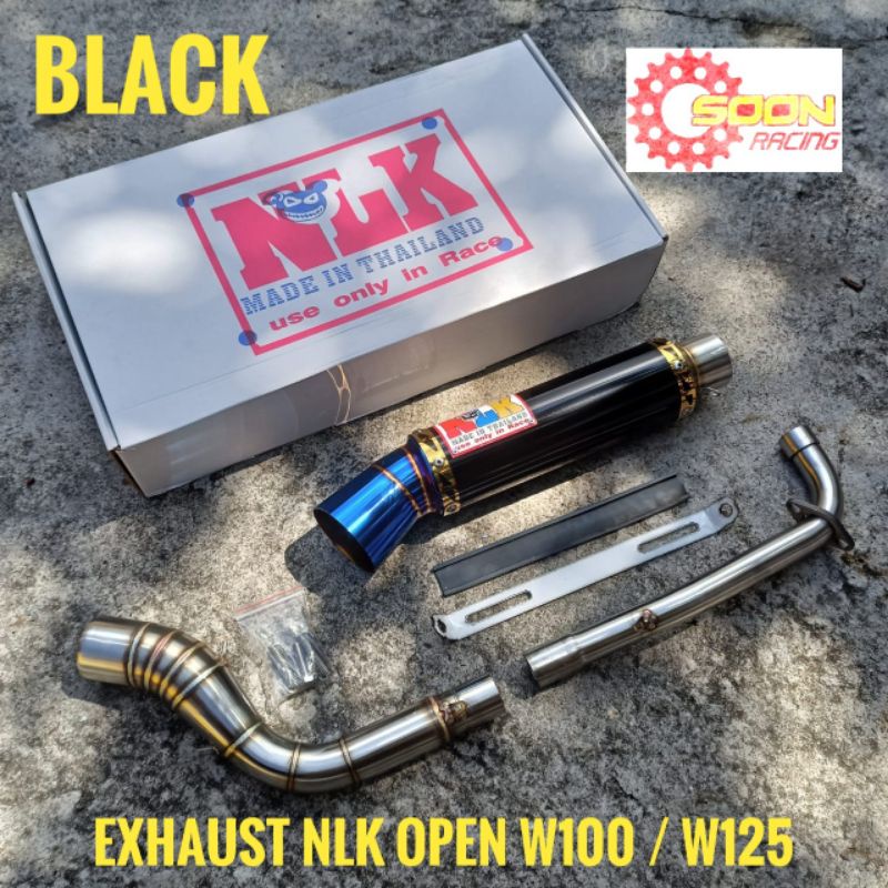EX5 EXHAUST NLK OPEN 28MM 32MM BLACK BLUE TITANIUM HONDA W100 EX5 C70 ...