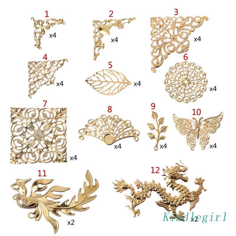 KING Gold Butterfly Dragon Leaves Thin Copper Fillings for DIY Epoxy ...