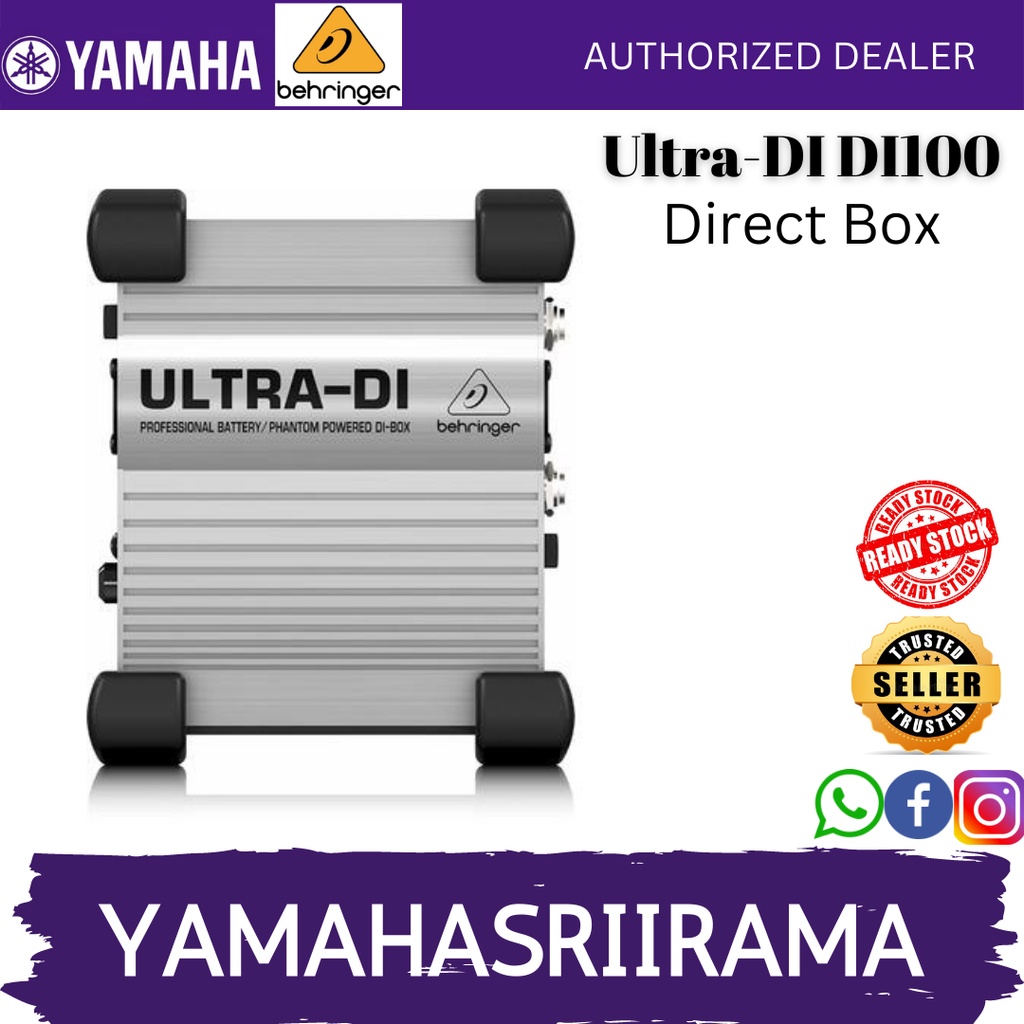 Behringer Ultra-DI DI100 1-channel Active Microphone / Instrument ...