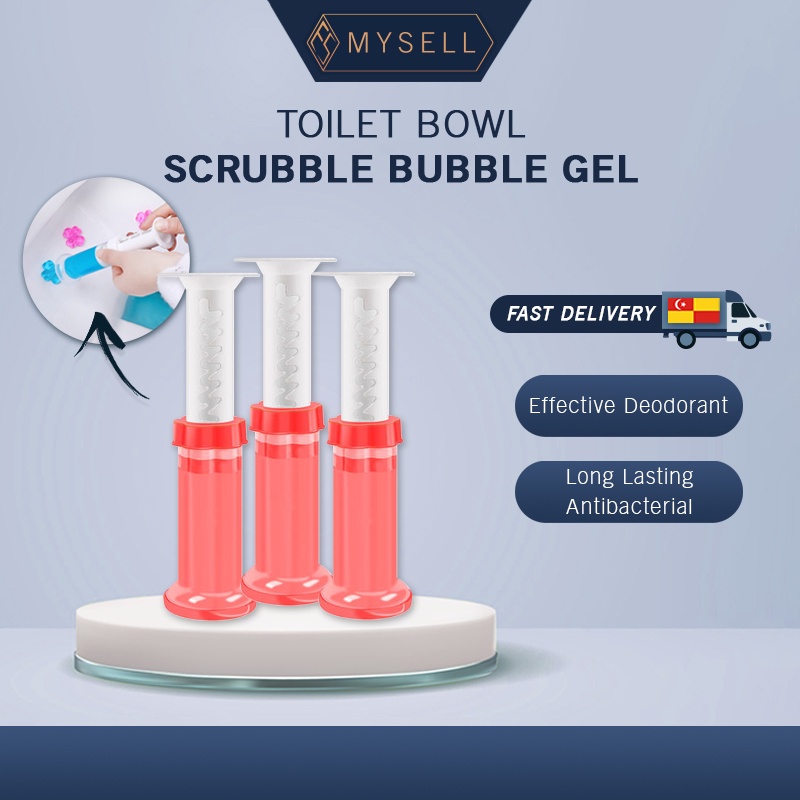 (1 unit) Toilet Bowl Gel Bathroom Push Type Scrubble Bubble Cleaner ...