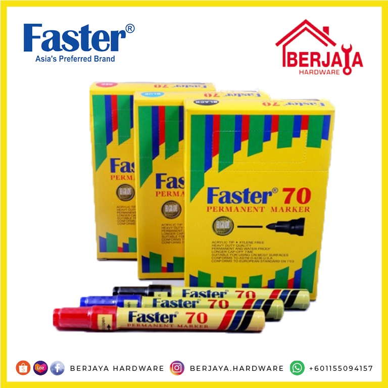 🔥READY STOCK | ORIGINAL🔥 Faster 70 Permanent Marker pen-1 PCS | Shopee ...