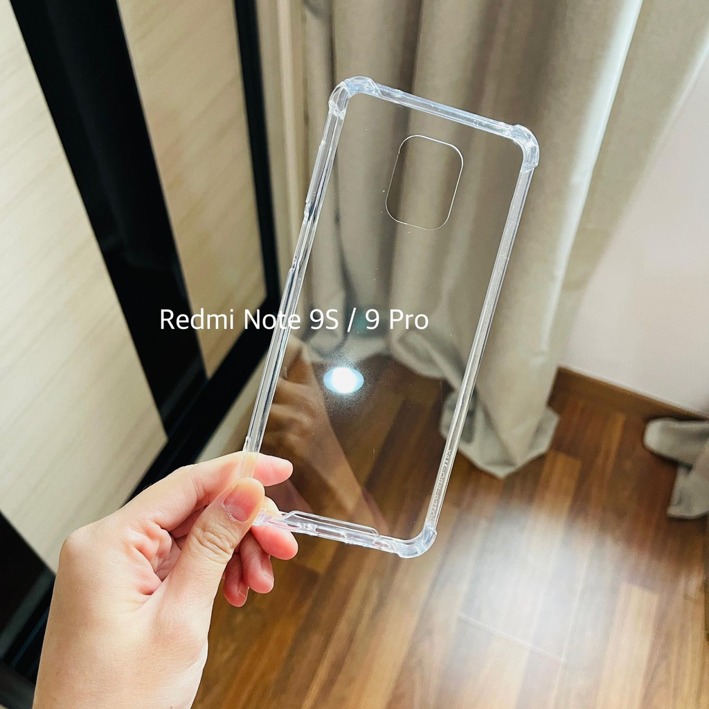 Redmi Note 9S = 9 Pro BACK Hard + Anti Shock 4 edges Silicon TPU clear ...