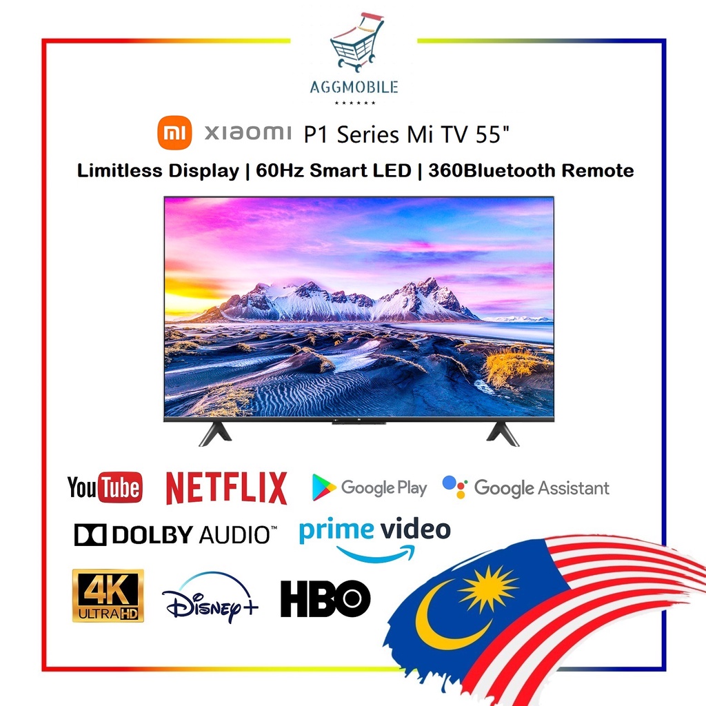 Xiaomi Mi Smart TV P1 4K Display WiFi Google Netflix Youtube Chrome ...