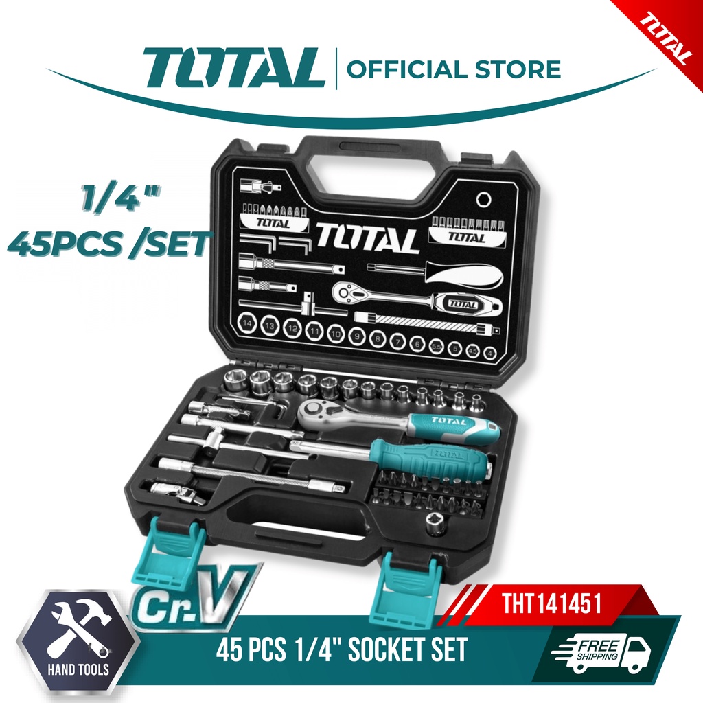 Total 46 Pcs Socket Set (1/4") THT141462 | Shopee Malaysia