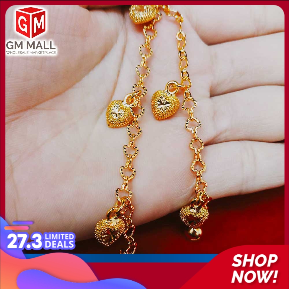 Cop 916 Emas Bangkok Emas Korea GM Mall - Rantai Tangan Love Nipis ...