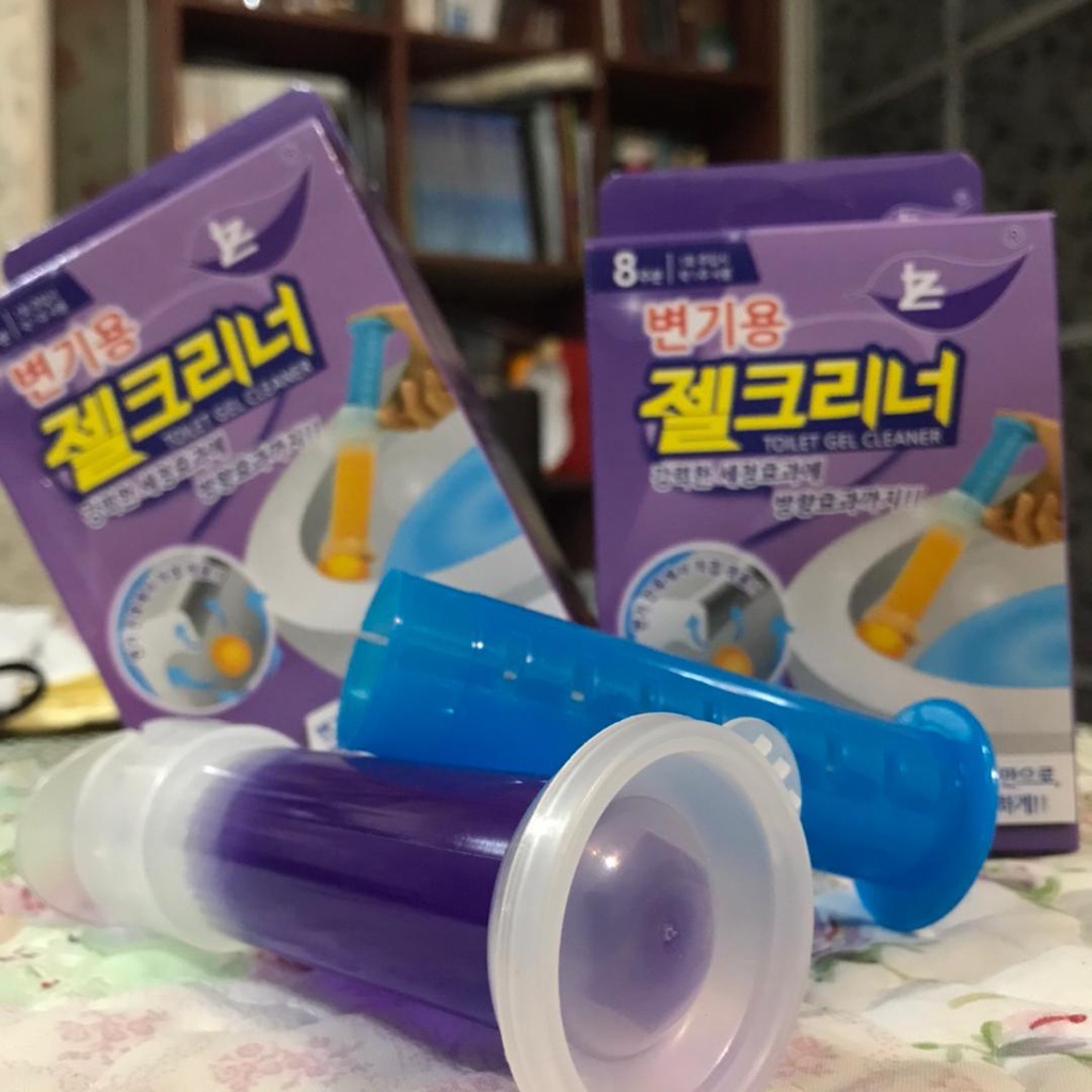 Korean Toilet Gel Cleaner Lavender (Produk Viral Samperit Tandas ...