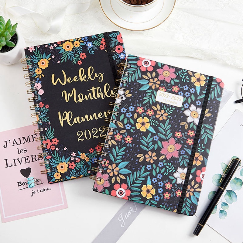 2022 Planner Spiral Notebook Schedule Book A5 Notepad Daily Monthly ...