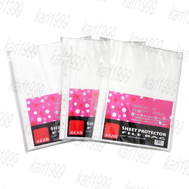 Pelindung Kertas A4 AKAR (100 helai/pk) –Jelas & Tebal 0.04mm | AKAR A4 ...