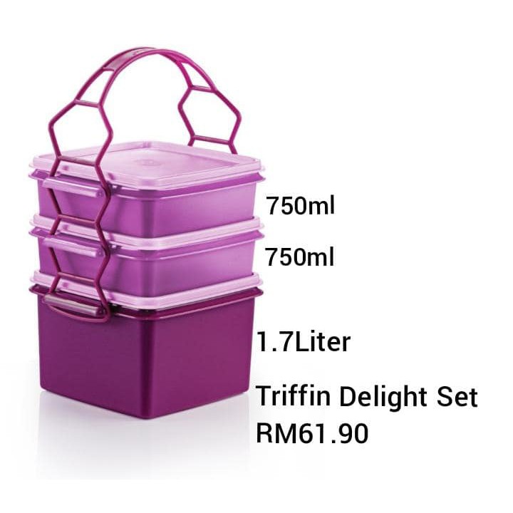 Tupperware Triffin Delight Set (3pcs) | Shopee Malaysia
