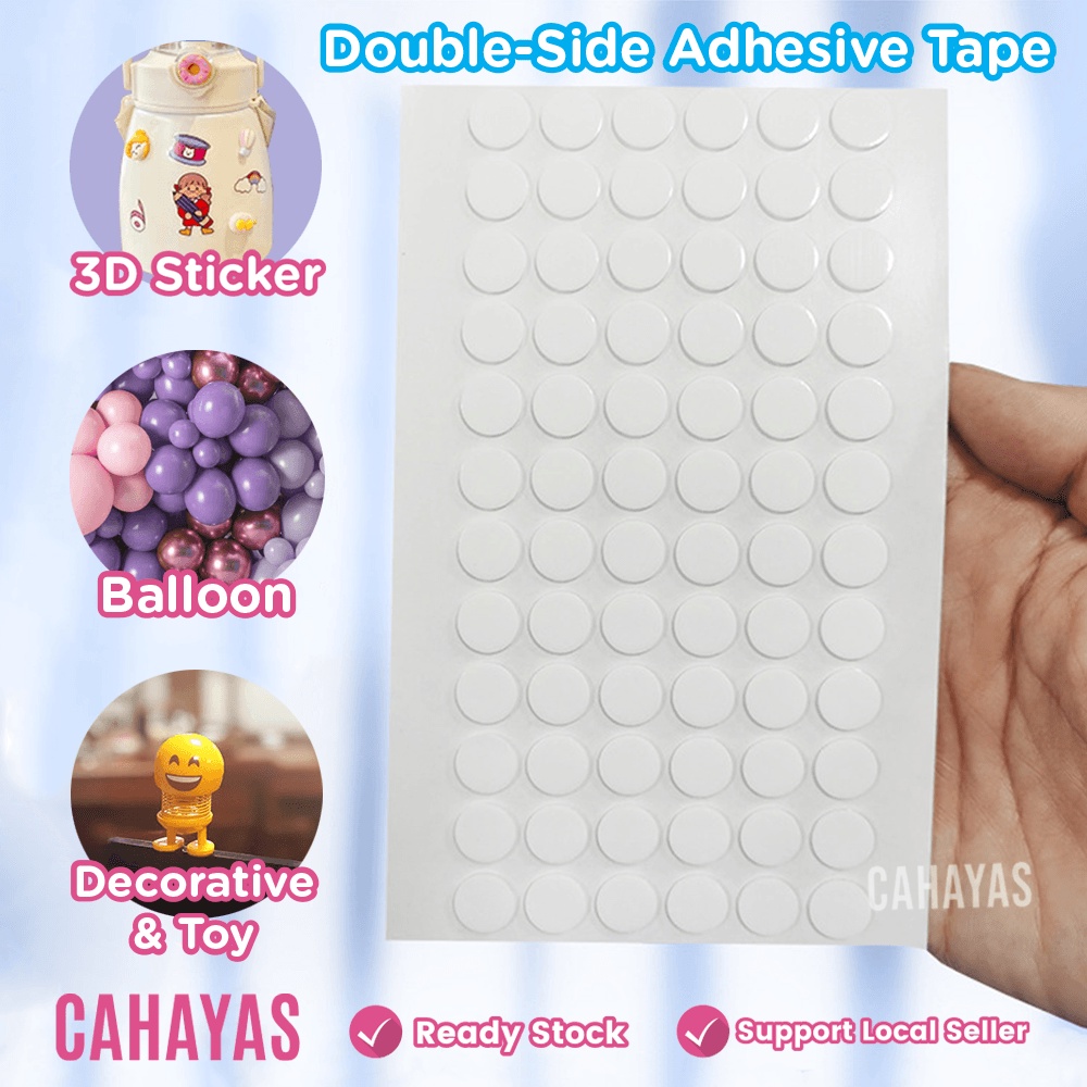 𝟏𝟎𝟎 𝐏𝐂𝐒 Attachment Balloon Glue Dot Stick Special Double-Side Adhesive ...