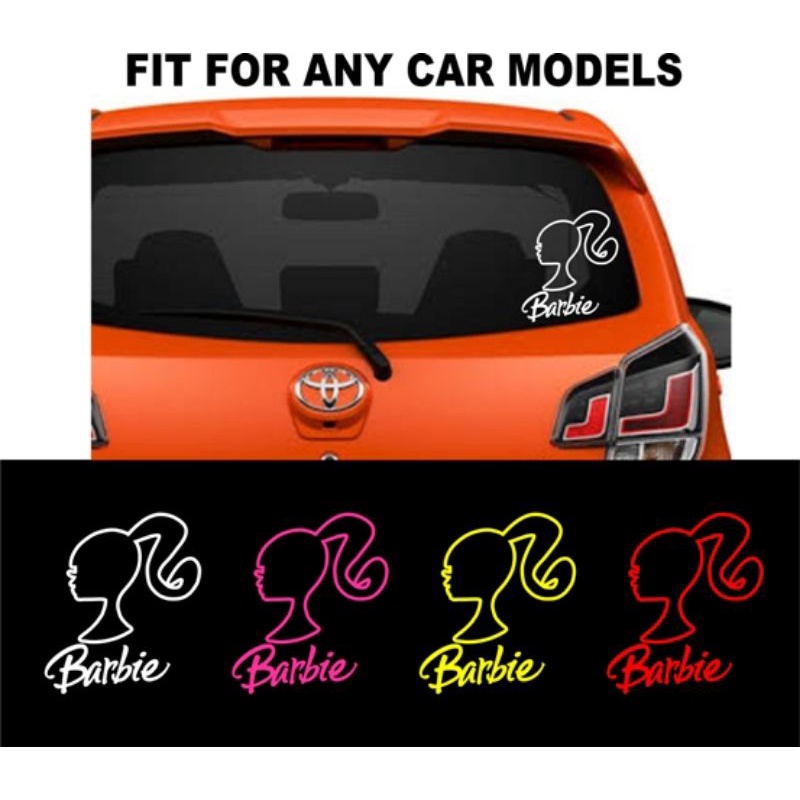 Barbie Car Sticker Design for rear windshield | Shopee Malaysia