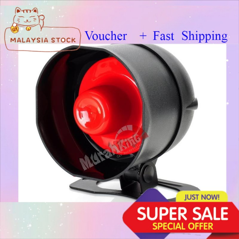 1Tone Loud Security Alarm Siren Horn Speaker (Black + Red) | Shopee ...
