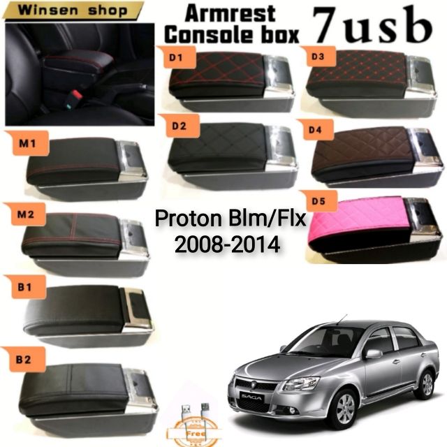 Proton Blm/Flx 7usb armrest console box | Shopee Malaysia