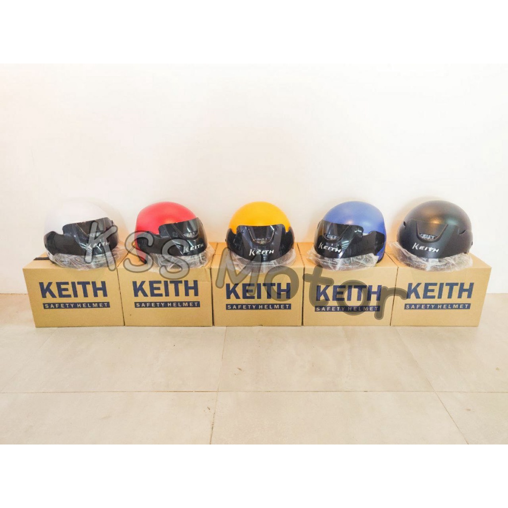KEITH CRUISER Half Helmet / Topi Keledar Separuh With Tinted Visor ...