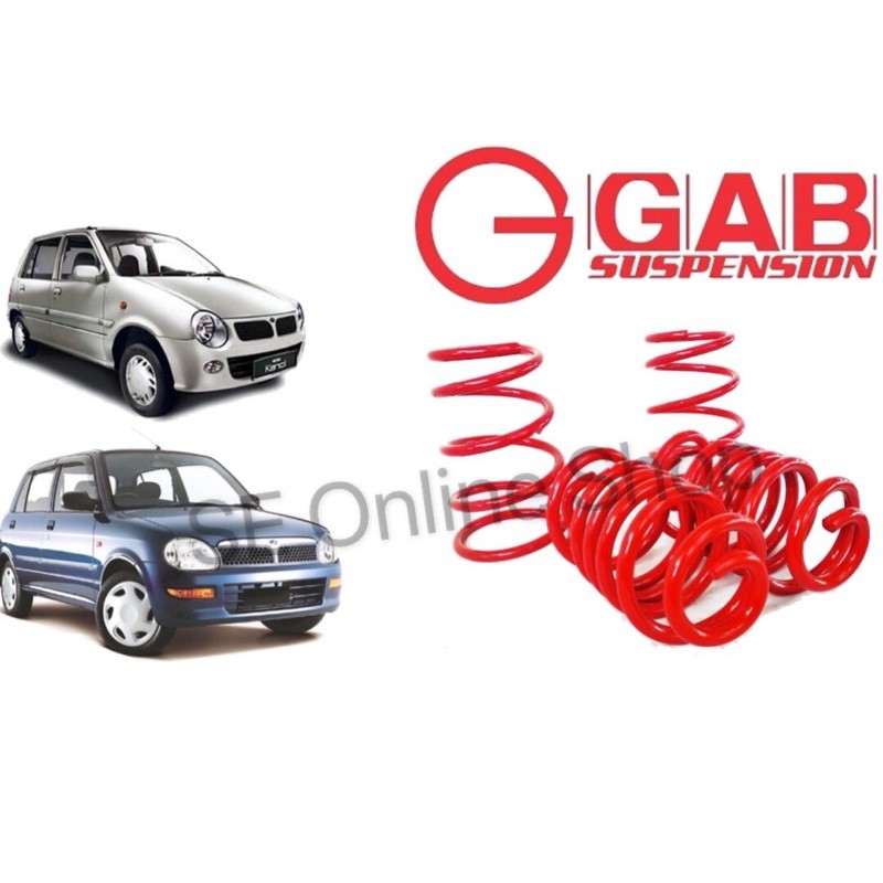 Original GAB Sport Spring Perodua Viva Kelisa Kenari Kancil Lowered ...