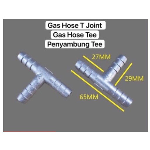 Gas Hose T Joint /Penyambung Tee Gas Hose/Tee Connector/Tee Joint/Gas ...