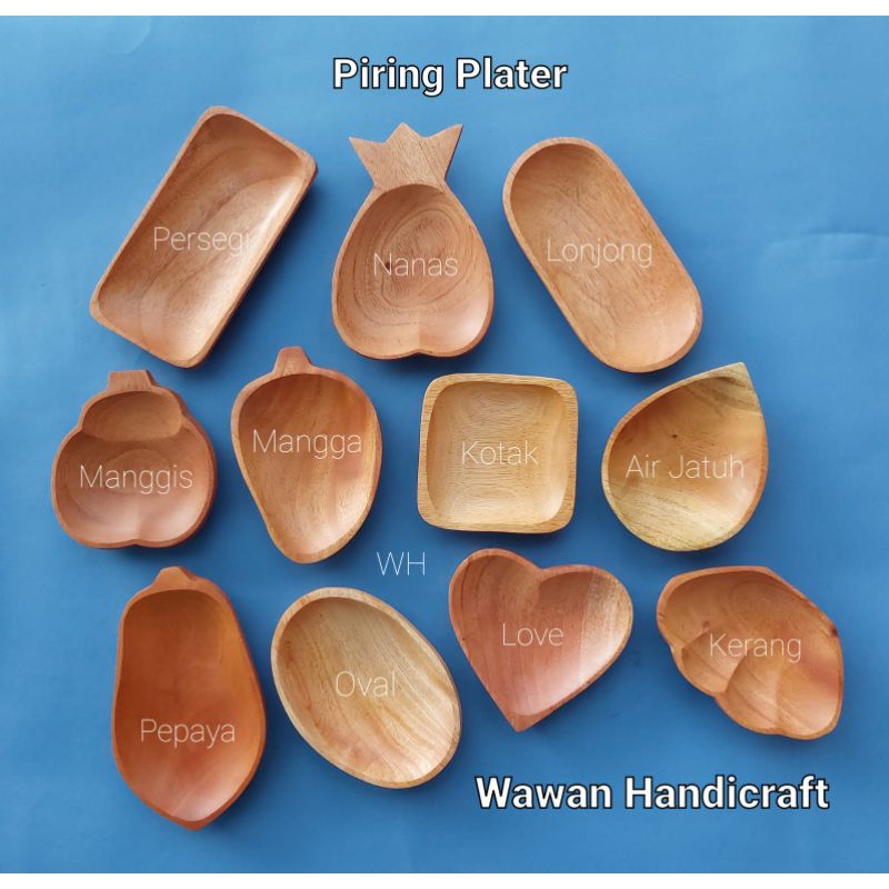 KAYU Wooden plate/mahogany wood plate set/serving plate/character plate ...