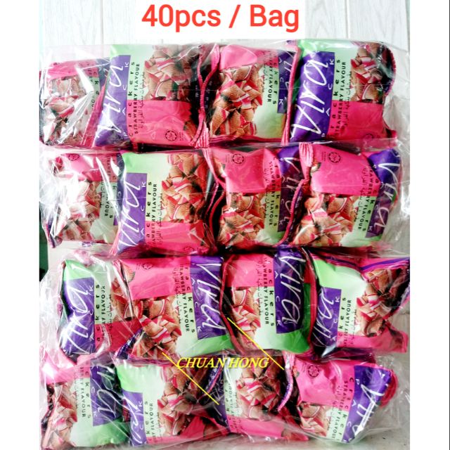 Vira Crackers (Chocolate/Strawberry/Pandan) 40pcs / Bag | Shopee Malaysia
