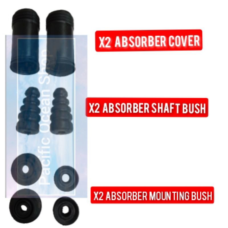 Absorber Bush Set (Rear) Proton Wira Waja Gen2 Persona Satria 1.3 ...