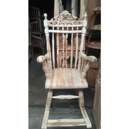 KAYU Luxury Teak Wood Classic Rocking Chair (INVOICE) | Shopee Malaysia