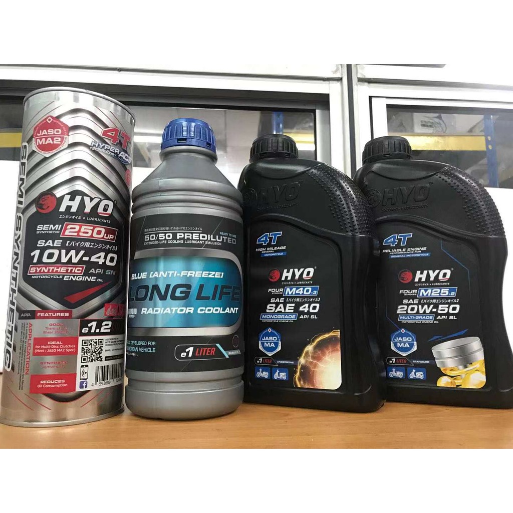 HYO ENGINE OIL 10W-40/ ANTI-FREEZE/ SAE40/ SAE 20W-50 | Shopee Malaysia