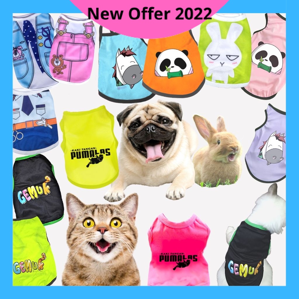 Pet Clothes Baju Anak Kucing Betina Jantan Murah Comel Pakaian Haiwan ...