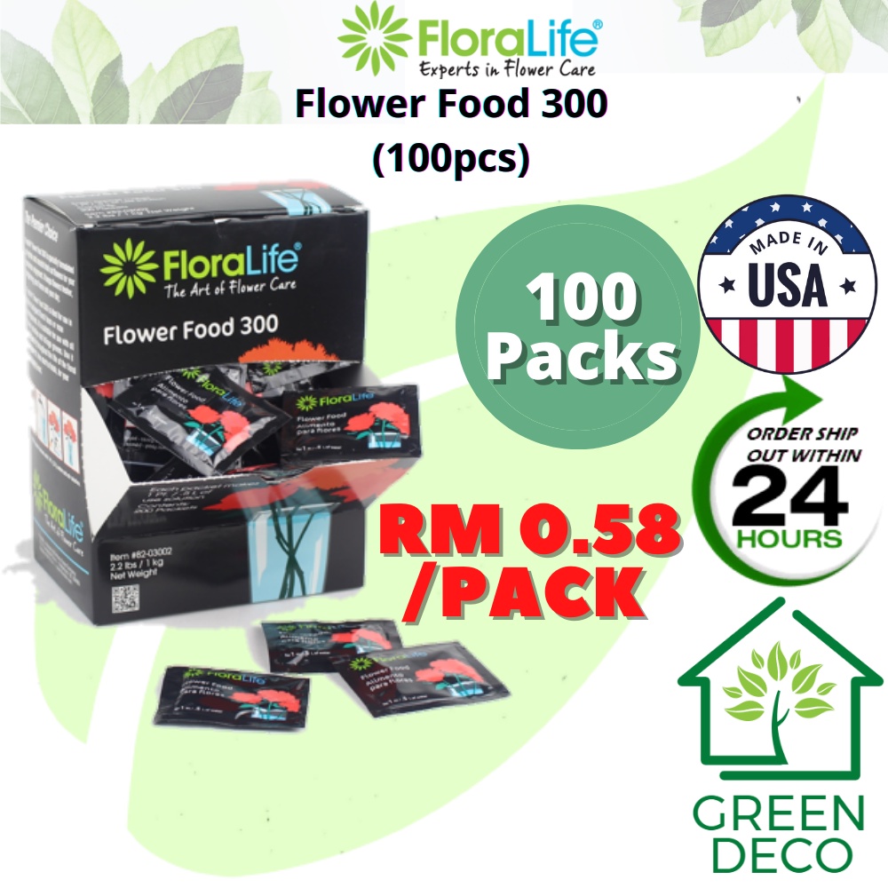 FLORALIFE® Flower Food 300 Powder Fertilizer for Fresh Flower (1pt./0 ...