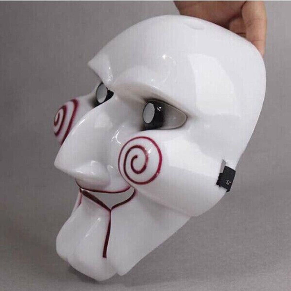 Saw Movie Jigsaw Puppet Halloween Mask Head Creepy Scary Costumes Mask ...