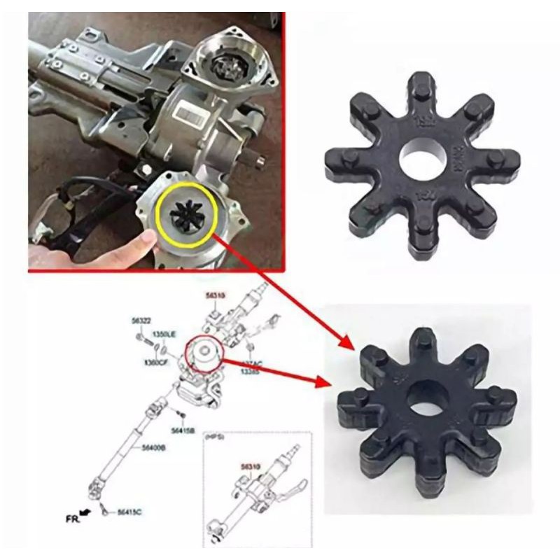 STEERING FLEXING BUSH FOR COUPLING KIA ELANTRA FORTE 56315-2K000 ...