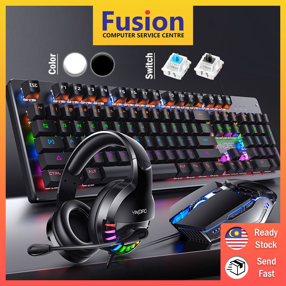 True Mechanical Gaming 3 In 1 Wired Set - Keyboard (Blue / Black Switch ...